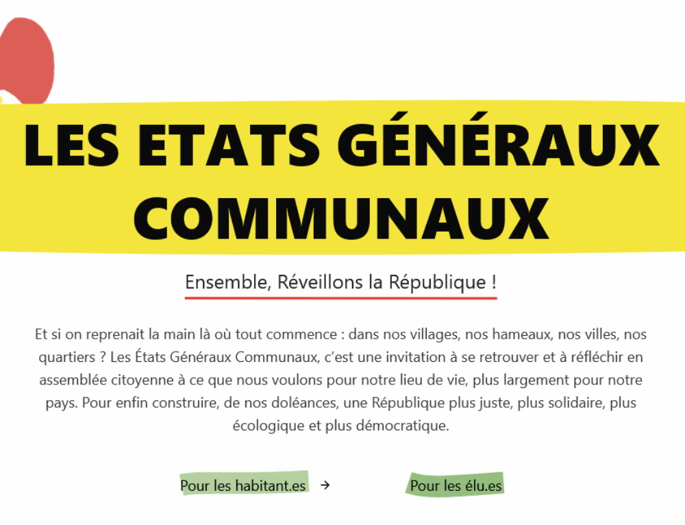 Jeudi 15 octobre 2025 : lancement des États Généraux Communaux - Les ...